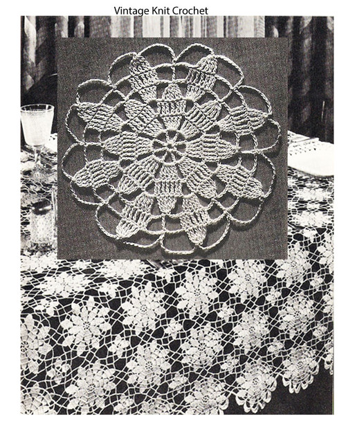 Queen Ann Lace Tablecloth Pattern, Round Medallions