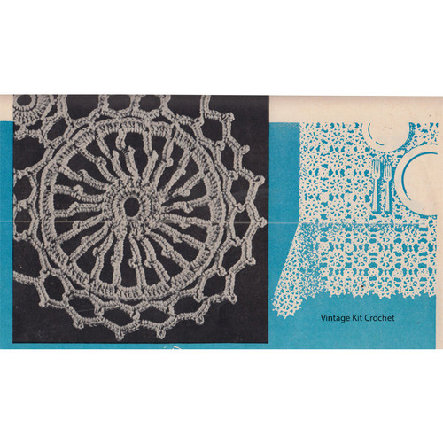 Vintage Wheel Crochet Medallion pattern is 3-1/2 inches