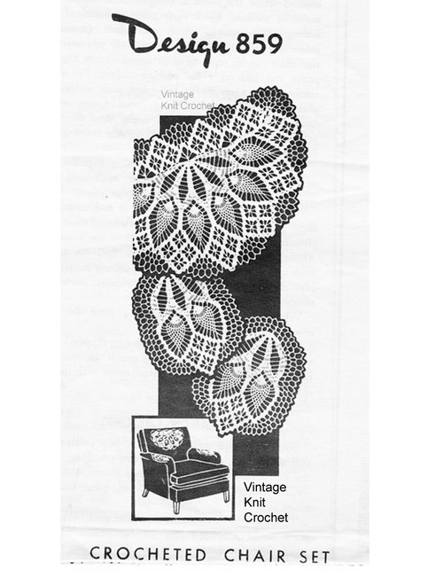 Crocheted Pineapple Chair Set Pattern Laura Wheeler 859