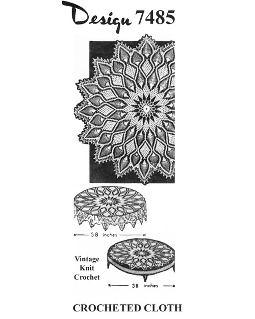 Crochet Pineapple Cloth Pattern Centerpiece Doily Mail Order Design