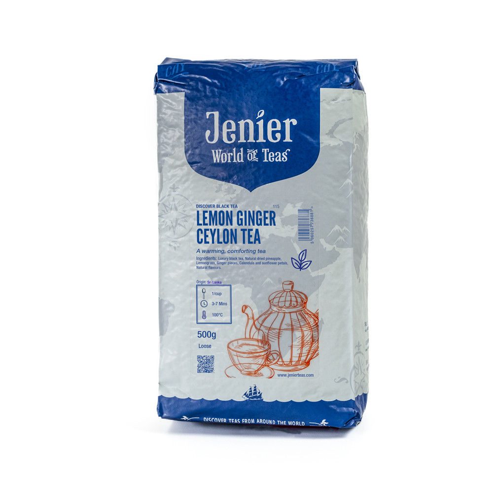 Lemon & Ginger Loose Leaf Black Tea | Jenier World Of Teas