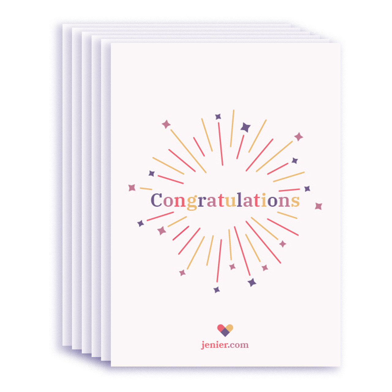 Wholesale Congratulations Gift Card (Pack of 6) | Jenier Teas