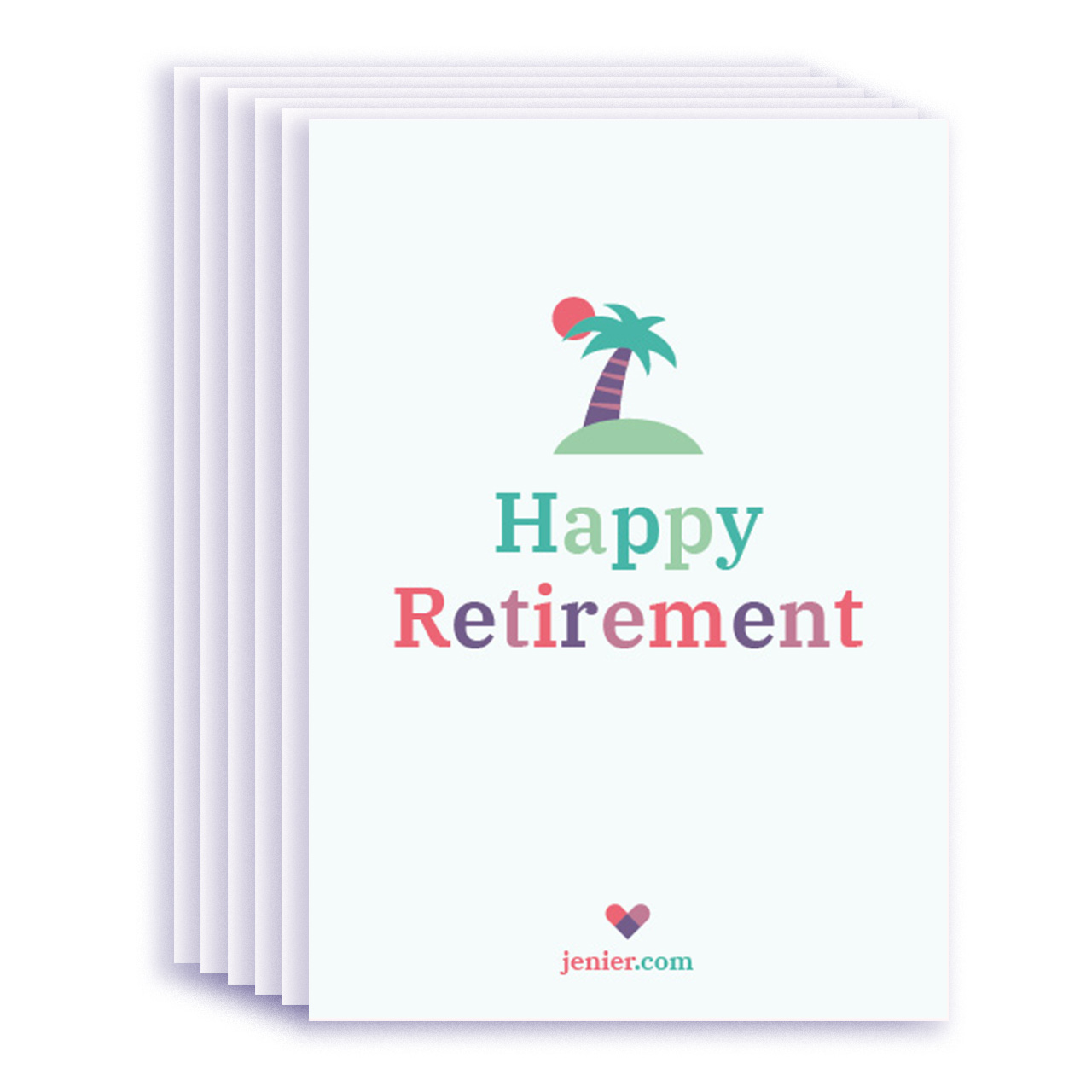 Wholesale Happy Retirement Gift Card (Pack of 6) | Jenier