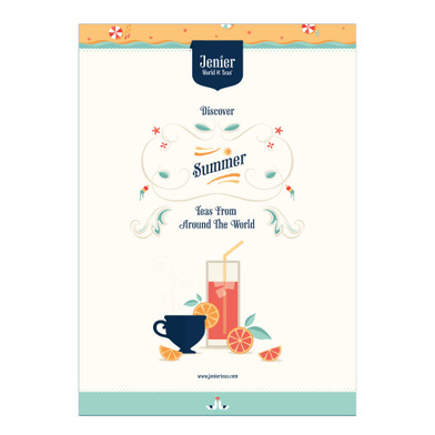 Jenier Summer Tea Poster Size A3 | Jenier World Of Teas