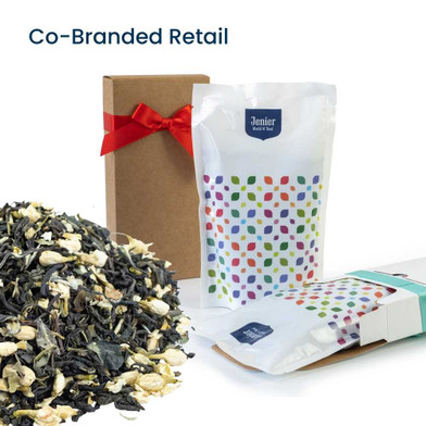 Lichee Jasmine Green Tea In Co-Branded Retail Cartons.