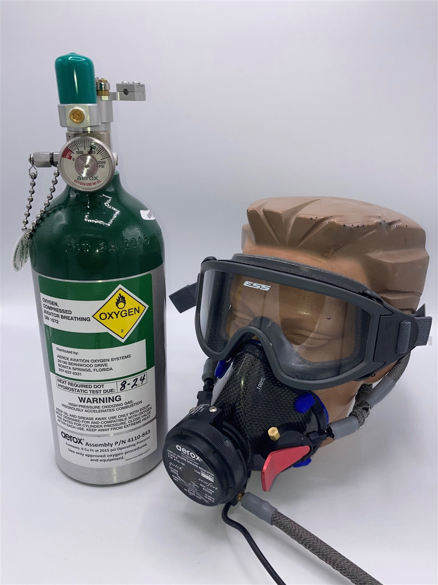 Aerox Quick Donning High-Altitude Aviation Oxygen Mask