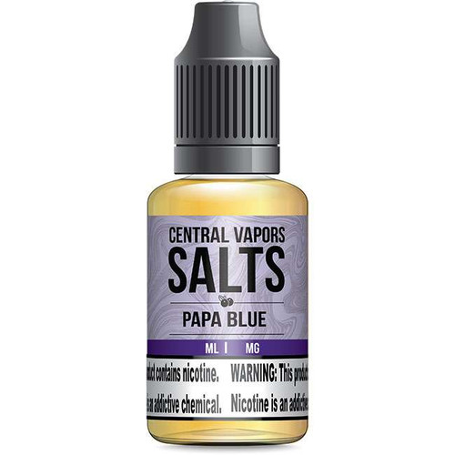 Papa Blue Salt Nic Juice Berry Cream - Central Vapors