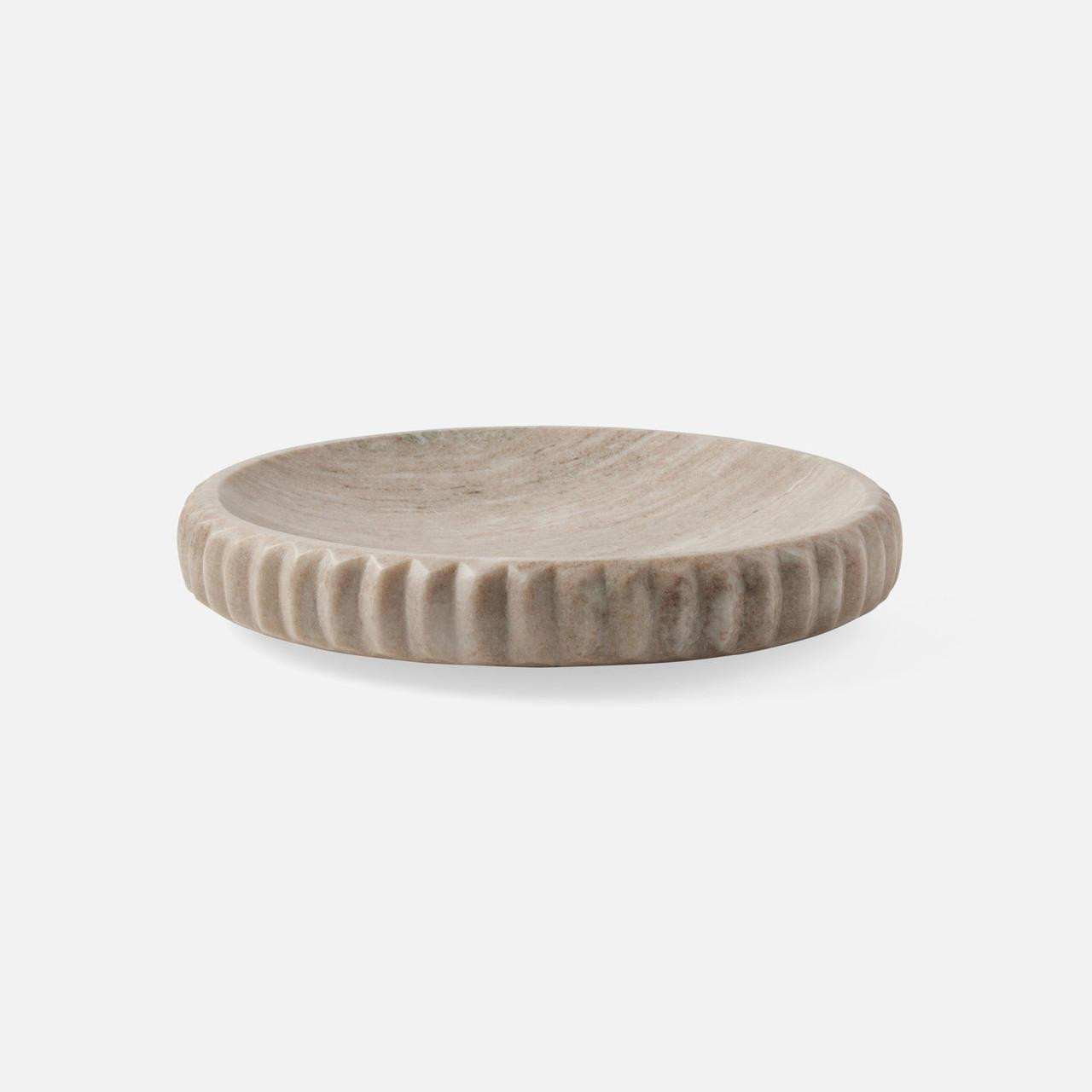 Analia Round Beige Marble Tray | Decorative Trays