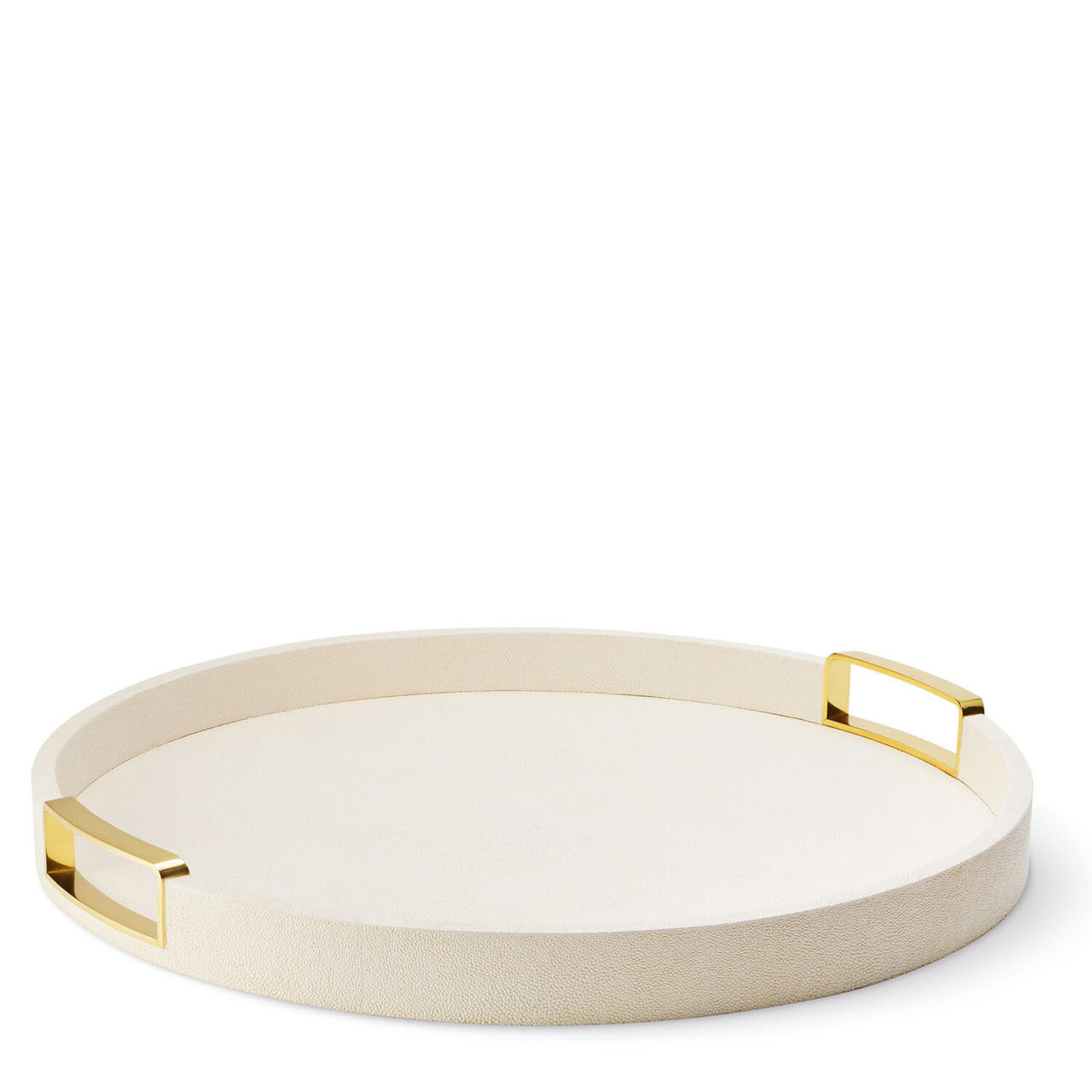 Carina Shagreen Round Tray | Decorative Trays