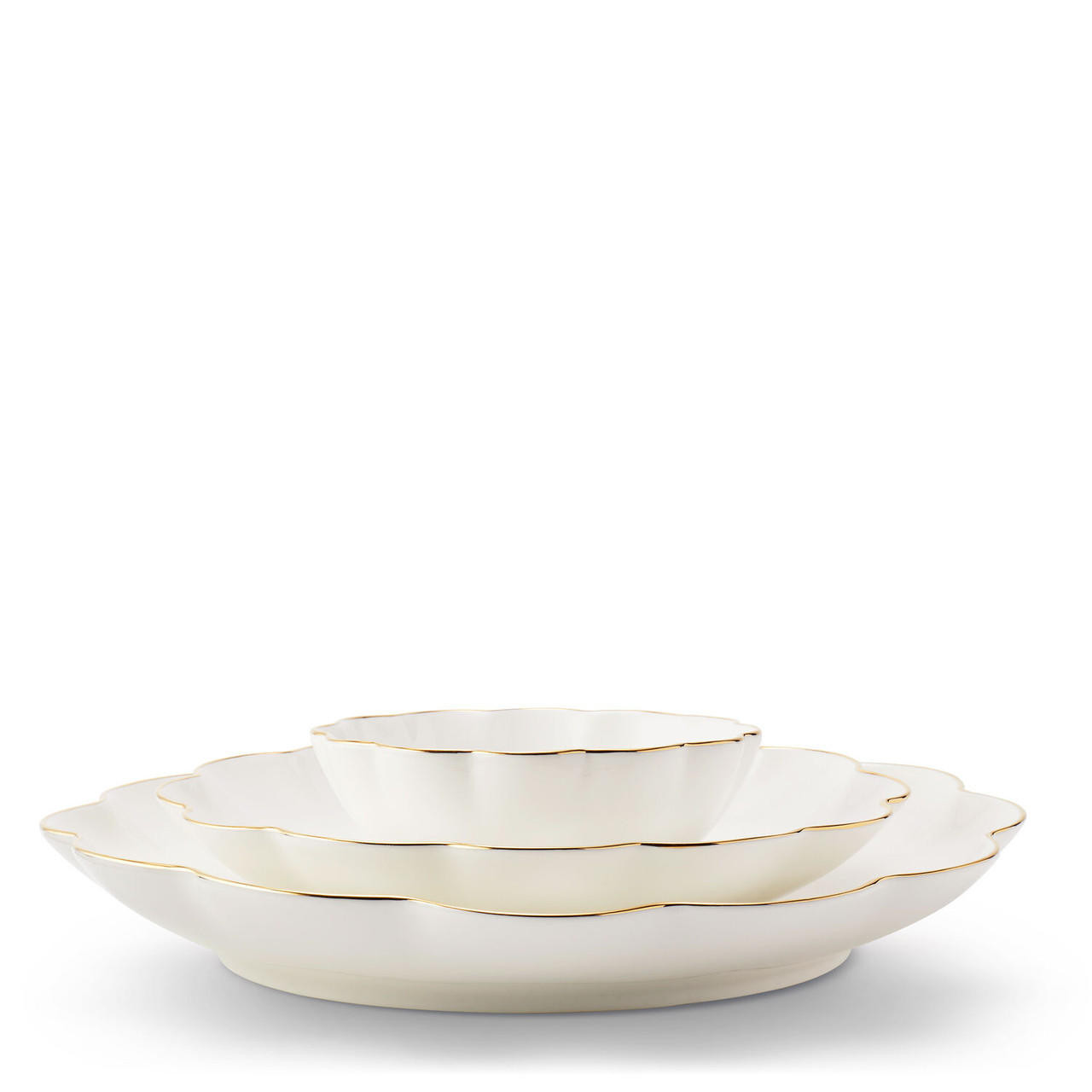 Scalloped Nesting Dish (Set of 3) | Serving Bowls
