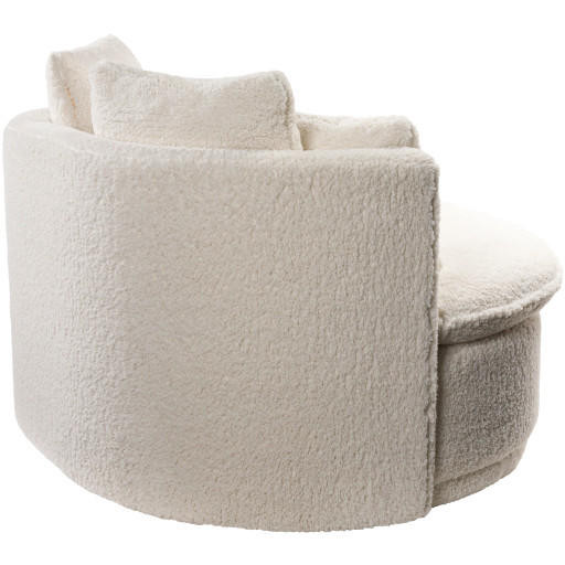 Drancy Ivory Sherpa Lounger | Furniture