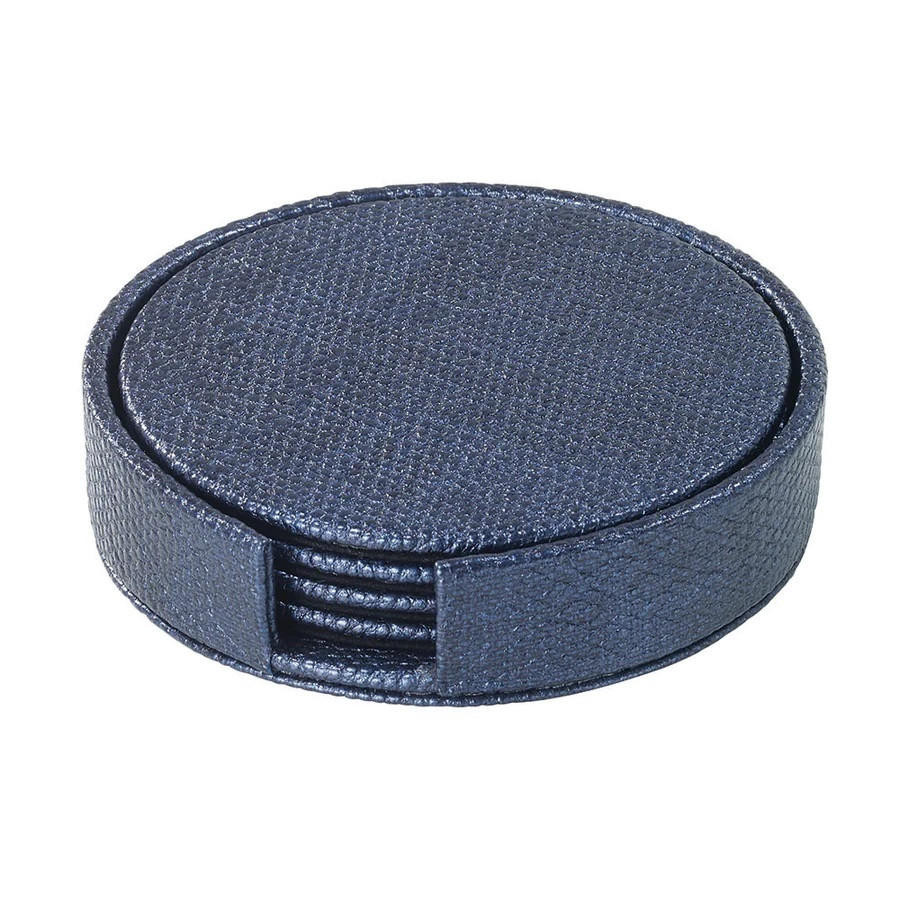 Luster Navy Boxed Coaster Set | Coasters