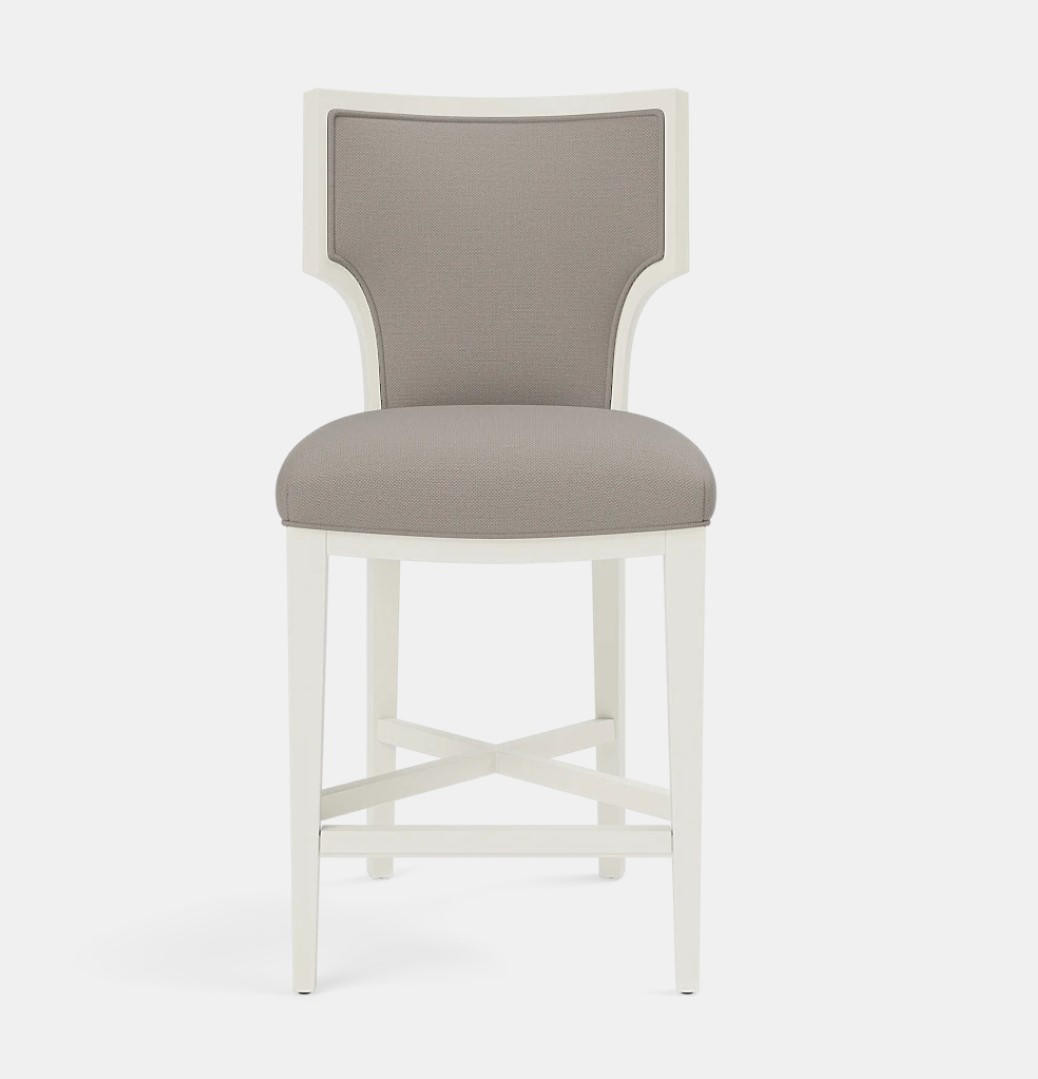 Carleen Glossy White Counter Stool | Furniture