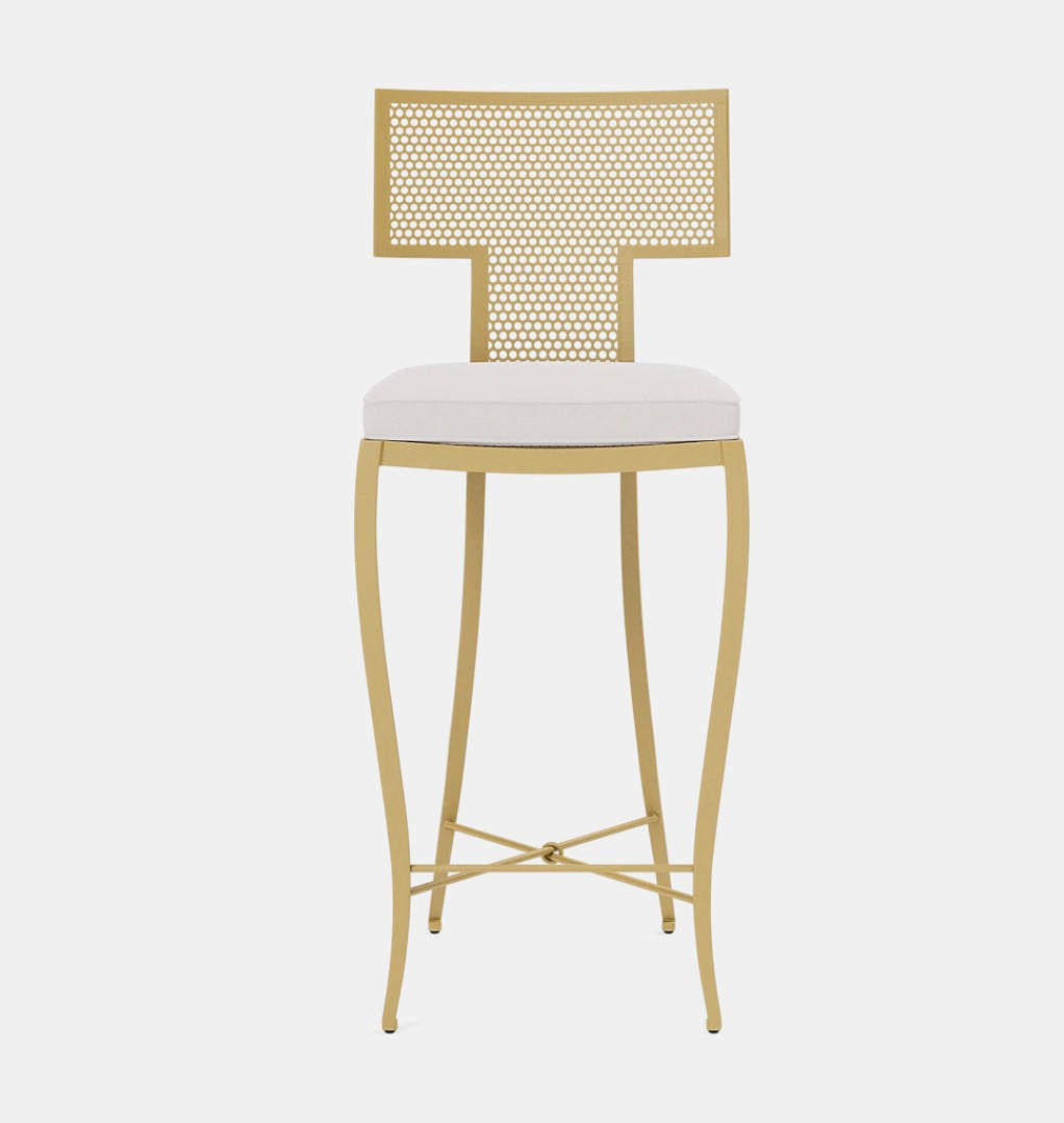 Hadley Gold Mesh Bar Stool | Furniture