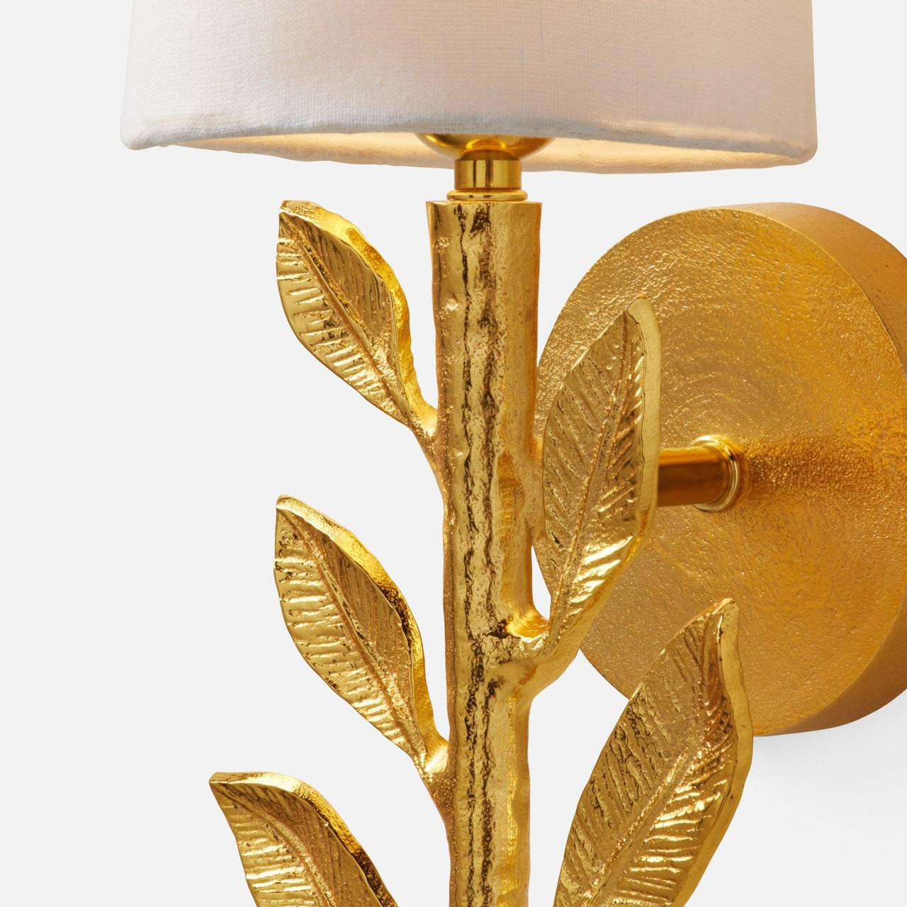 Emmeline Electroplated Gold Sconce | Sconces