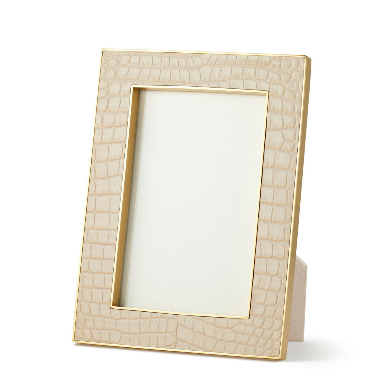 Classic Fawn Croc Leather Frame | Tabletop Frames