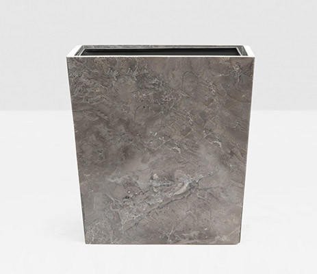 Chandler Ash Gray Rectangular Wastebasket | Baskets and Storage