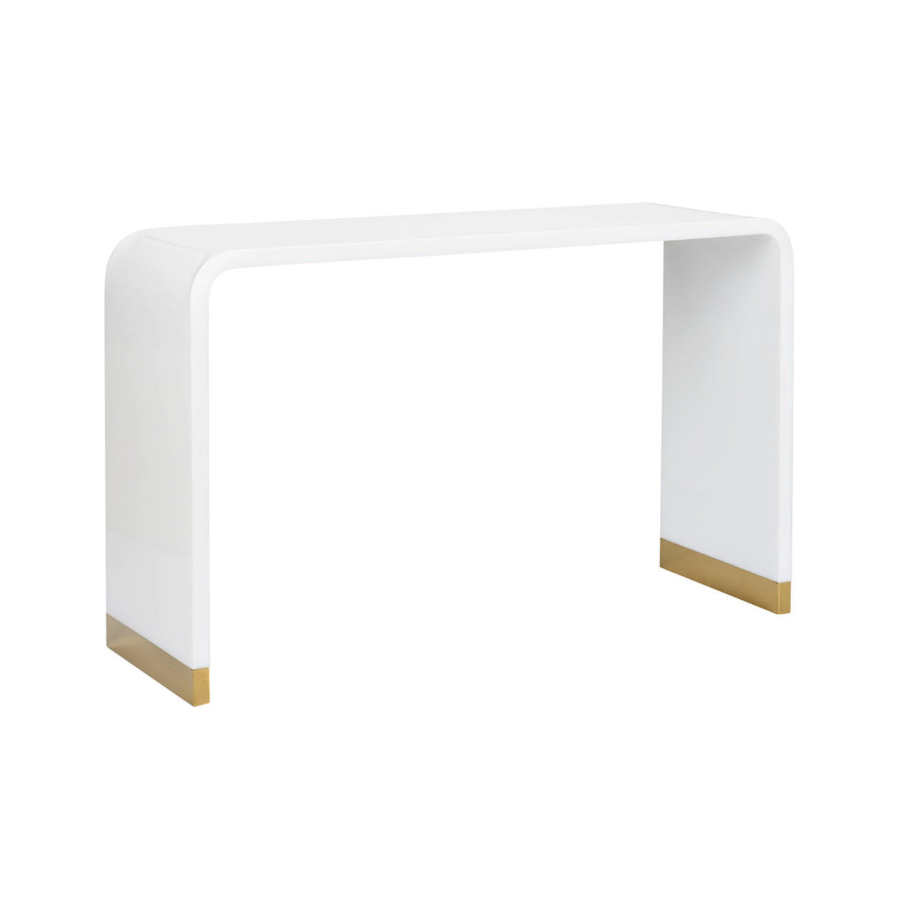 Waterfall White Console Table | Accent Tables