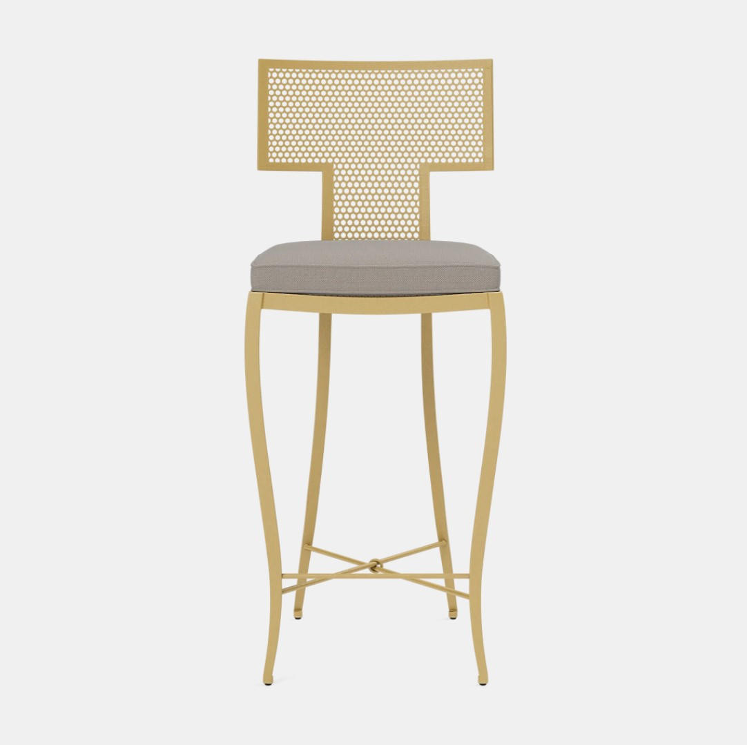 Hadley Gold Mesh Bar Stool | Furniture