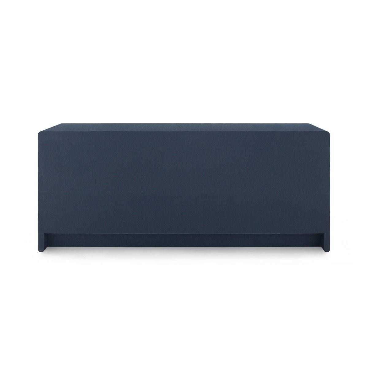 Bryant Blue Steel Extra Wide Six Drawer Dresser | Furniture