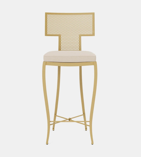 Hadley Gold Mesh Bar Stool | Furniture