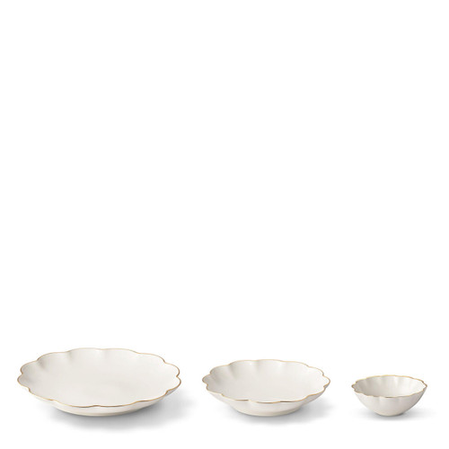 Scalloped Nesting Dish (Set of 3) | Serving Bowls