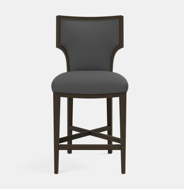 Carleen Glossy White Counter Stool | Furniture