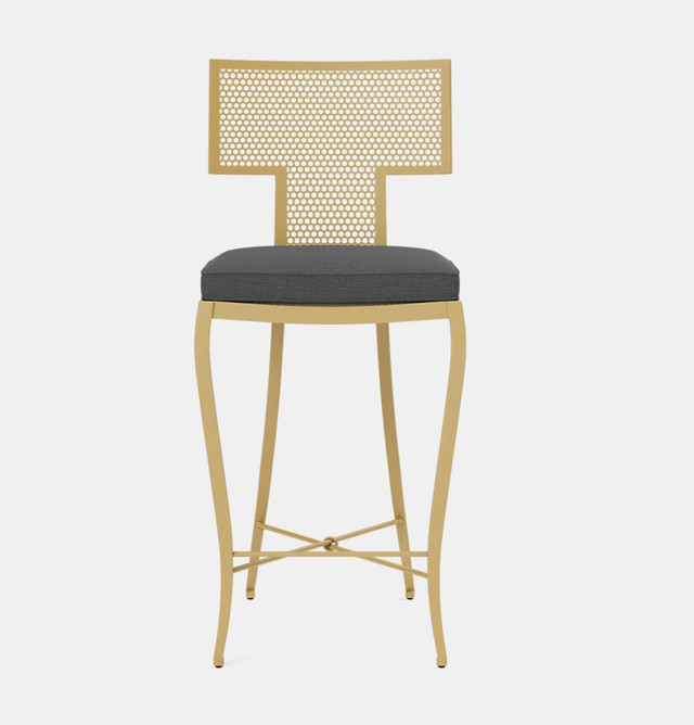 Hadley Gold Mesh Bar Stool | Furniture