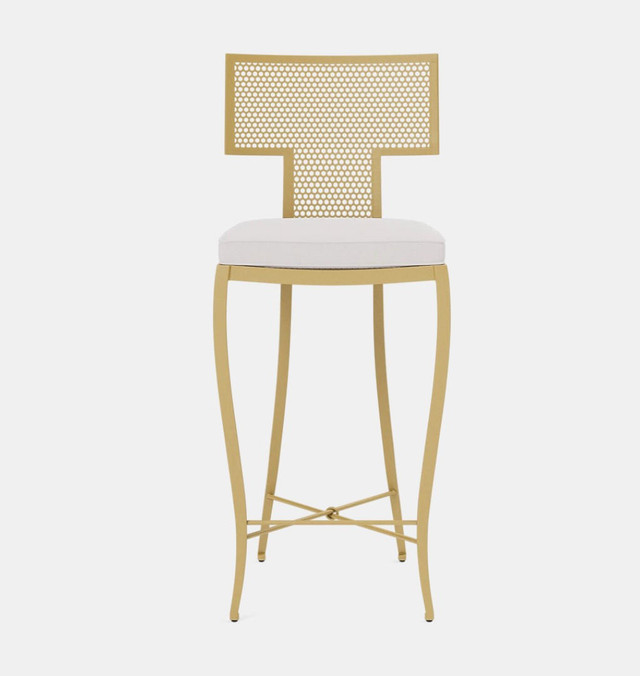 Hadley Gold Mesh Bar Stool | Furniture