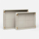 Lenora Light Gray Tray Set | Decorative Trays