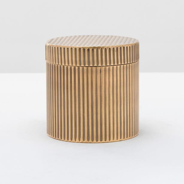 Redon Antique Brass Canister | Bathroom Sets