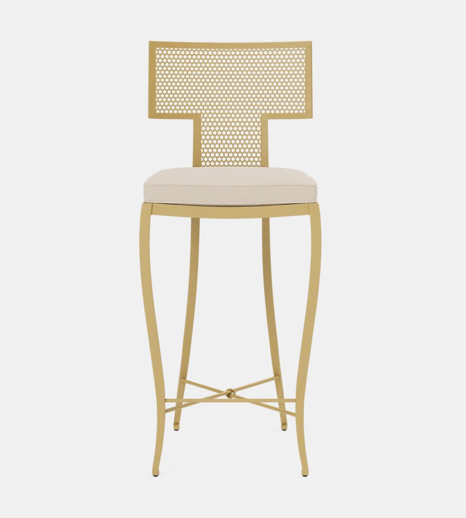 Hadley Gold Mesh Bar Stool | Furniture