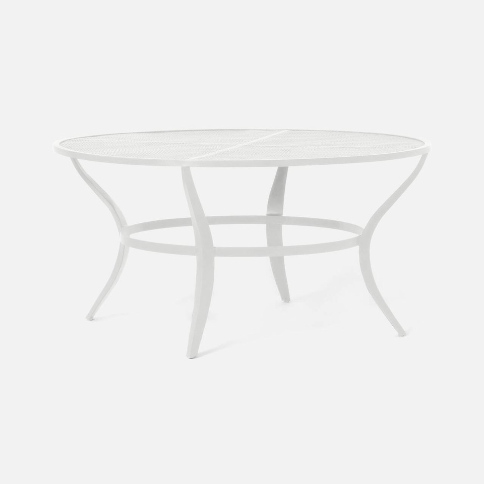 Hadley White Mesh Dining Table | Furniture