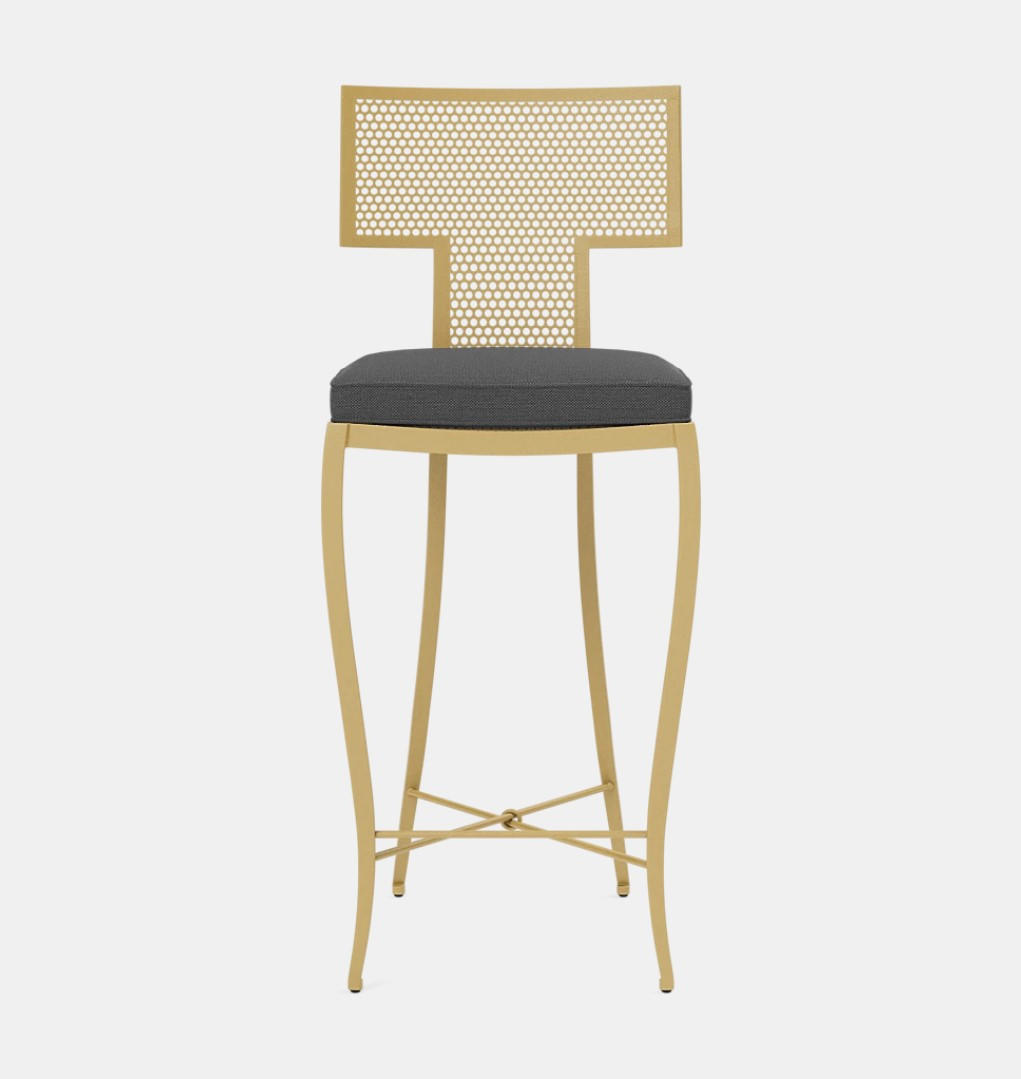 Hadley Gold Mesh Bar Stool | Furniture