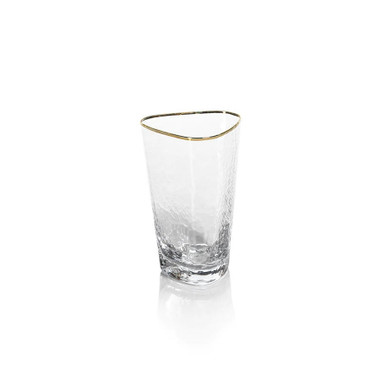 Aperitivo Triangular Wine Glasses with Gold Rim (Set of 4) | Drinkware
