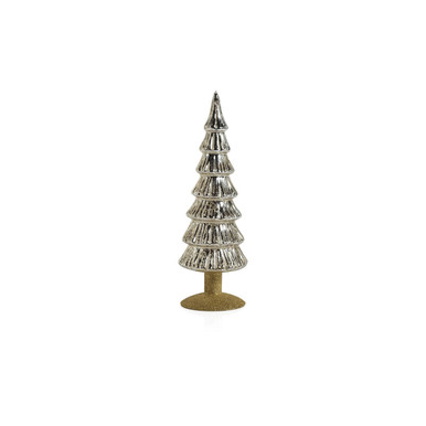 Merrigan Silver Glass Tree on Gold Base Set of Two