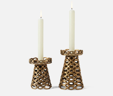 Julius Antique Brass Candle Holders | Candles & Diffusers