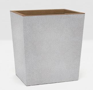 Manchester Ash Gray Waste Basket Rectangular Tapered