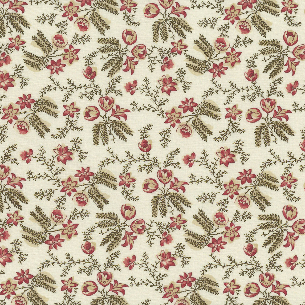 Henry Glass Fabrics Bucklebury Chintz Michelle Yeo Red Floral Trellis ...