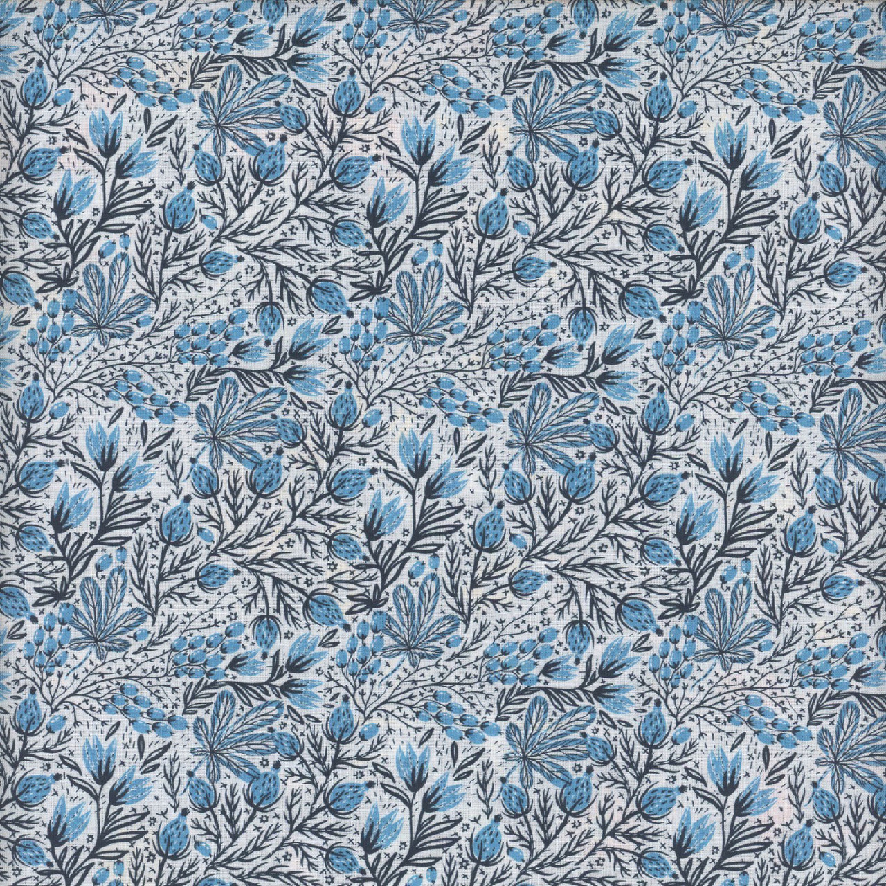 In The Beginning Fabrics Periwinkle Spring Sweet Pea Vine Ombre White ...