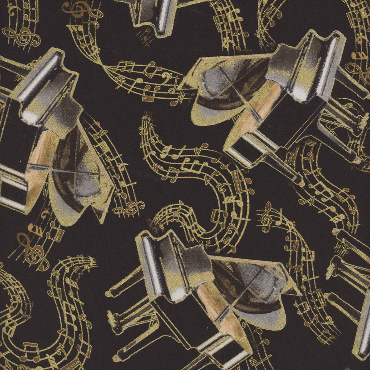 Timeless Treasures Fabrics Making Music Bright Red Green Blue Yellow ...