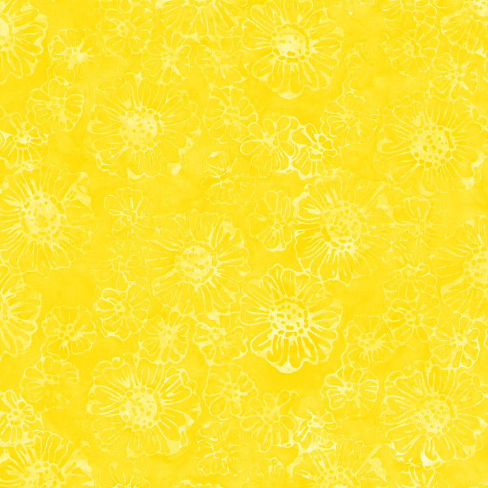 Timeless Treasures Fabrics Superstar Tonga Batiks Yellow Calendula ...