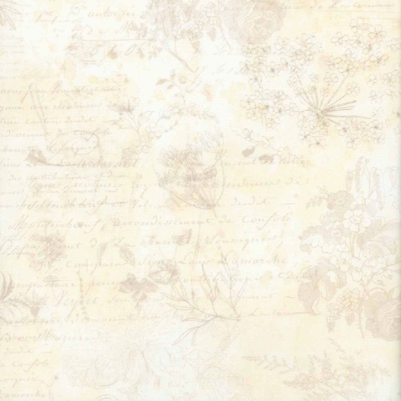 Clothworks Fabrics Garden Fresh by Sue Zipkin Mist Gray Garden Words ...