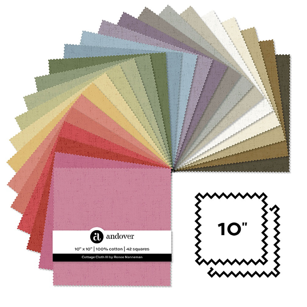 Andover Fabrics Cottage Cloth III Renee Nanneman 10 Inch Square 42 Cuts ...