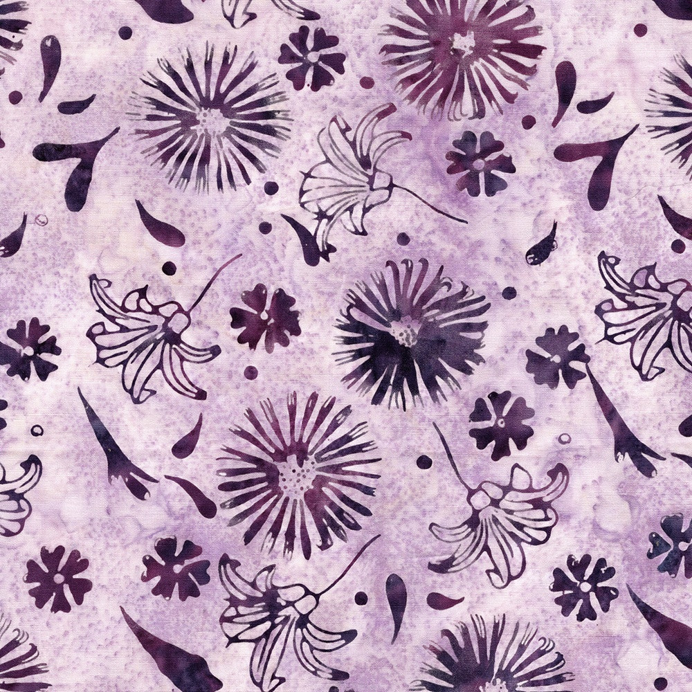 Lumin Fabrics Isand Batik Secret Garden Batiks Medium Daisies and ...