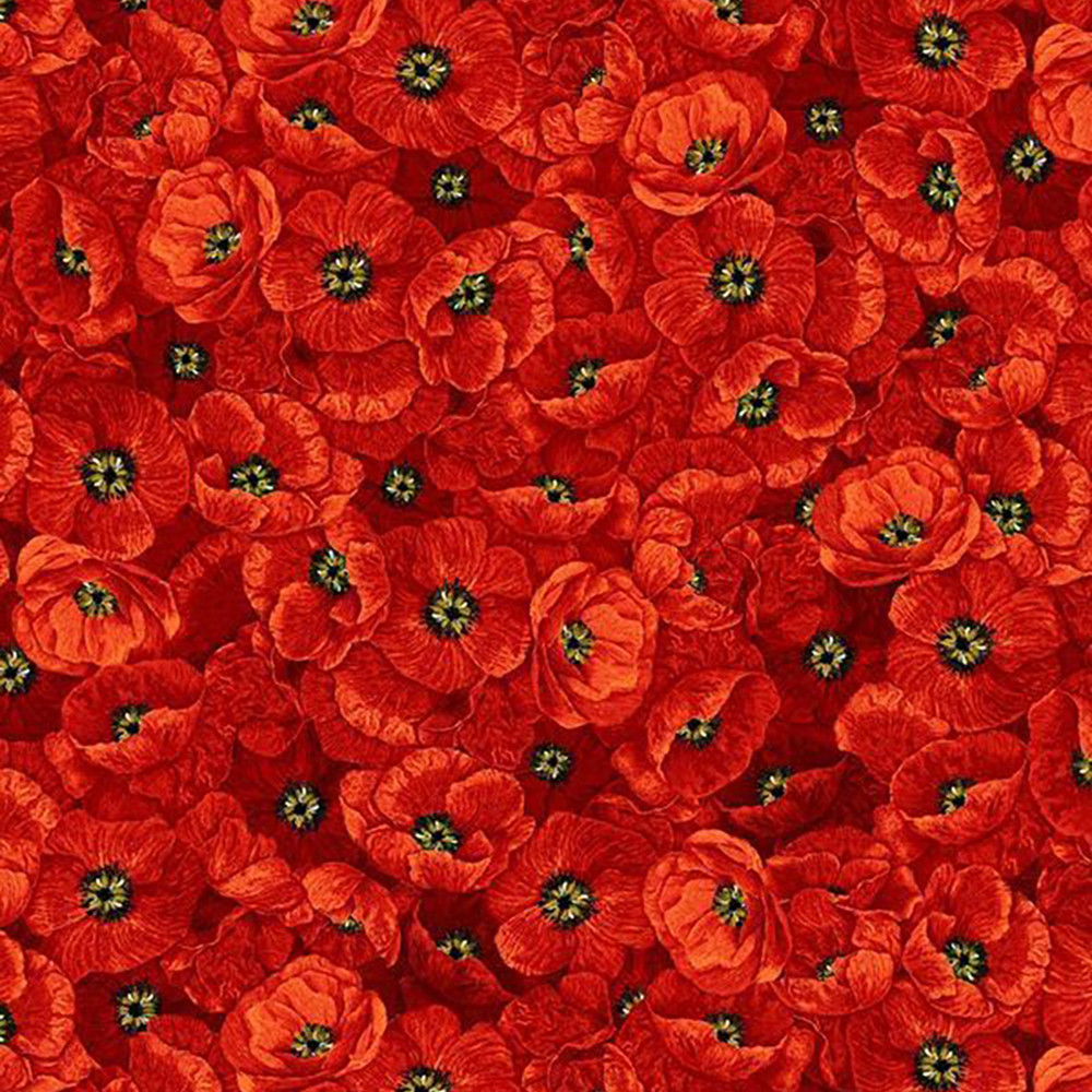 Timeless Treasures Fabrics Poppy Dreams Poppy Packed Poppies | Quilt Fabric
