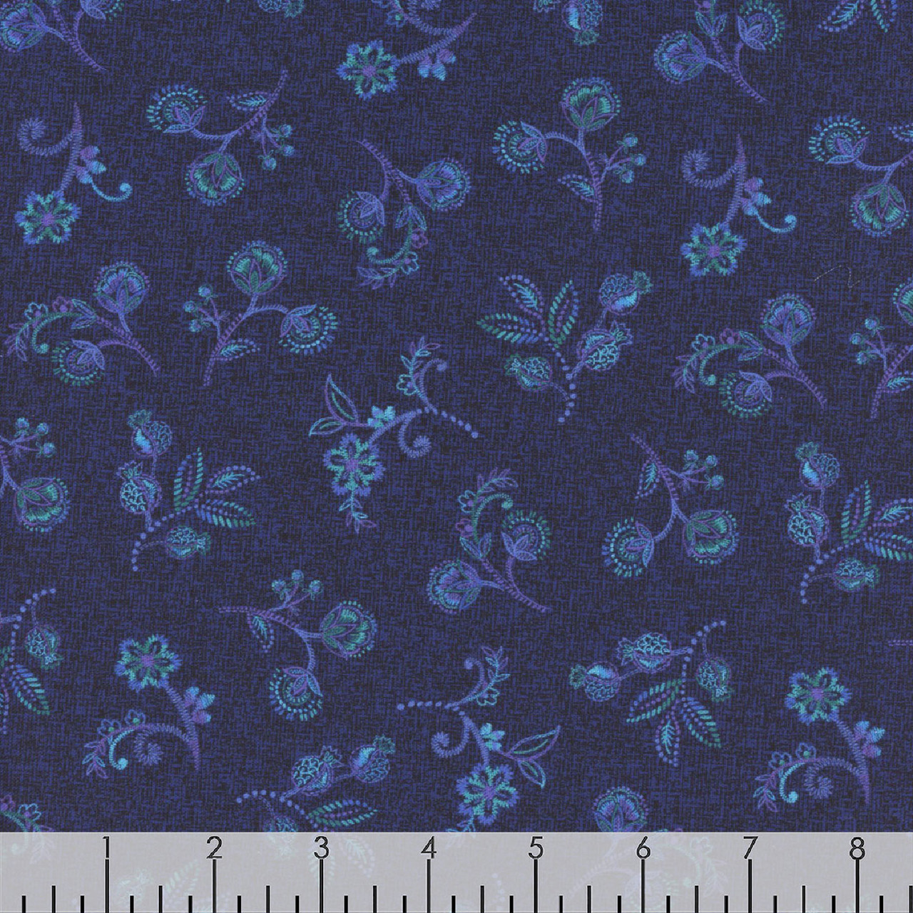Timeless Treasures Fabrics Indigo Garden Chong A Hwang Navy Small ...