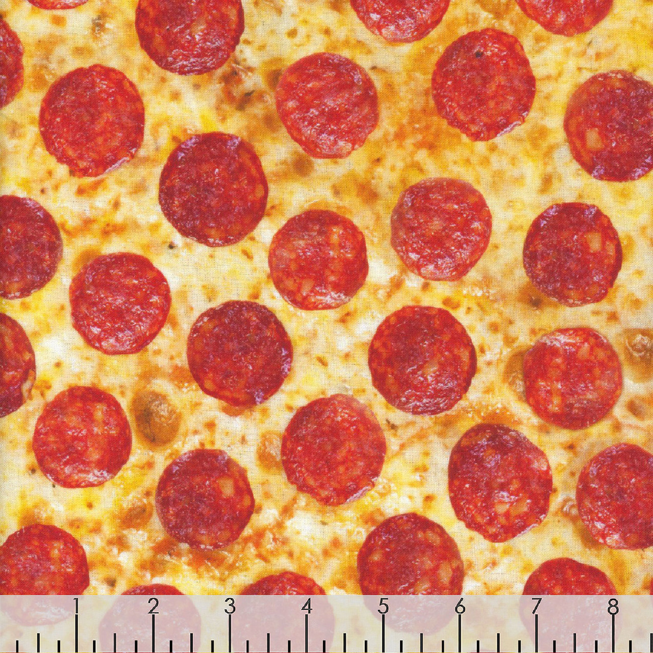 Timeless Treasures Fabrics Comfort Food Pizza Pepperoni & Cheese ...
