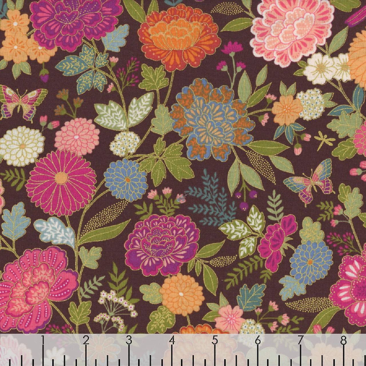 Andover Fabrics Luxe by Makower UK Pink Large Flora - Hancock's of Paducah