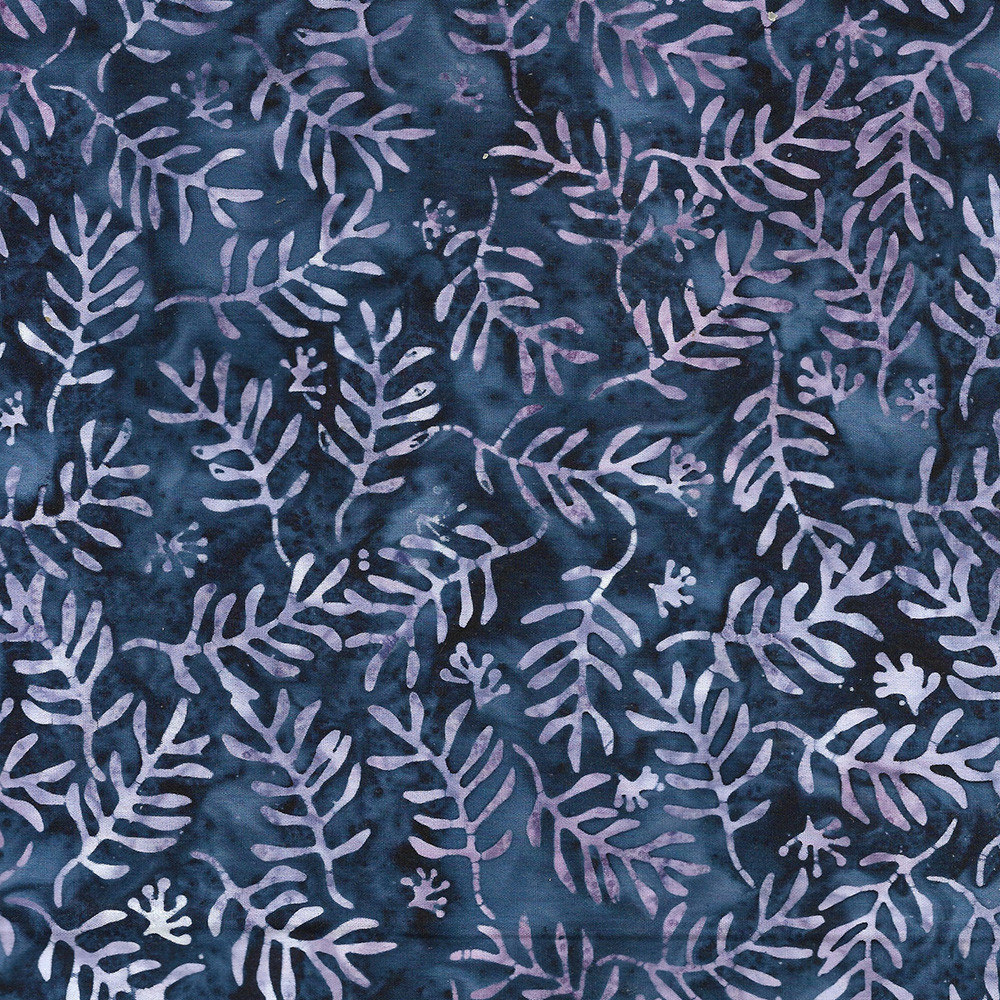 Island Batik Fabrics Shadow Blooms Vines and Sprigs Blue Ocean | Quilt ...